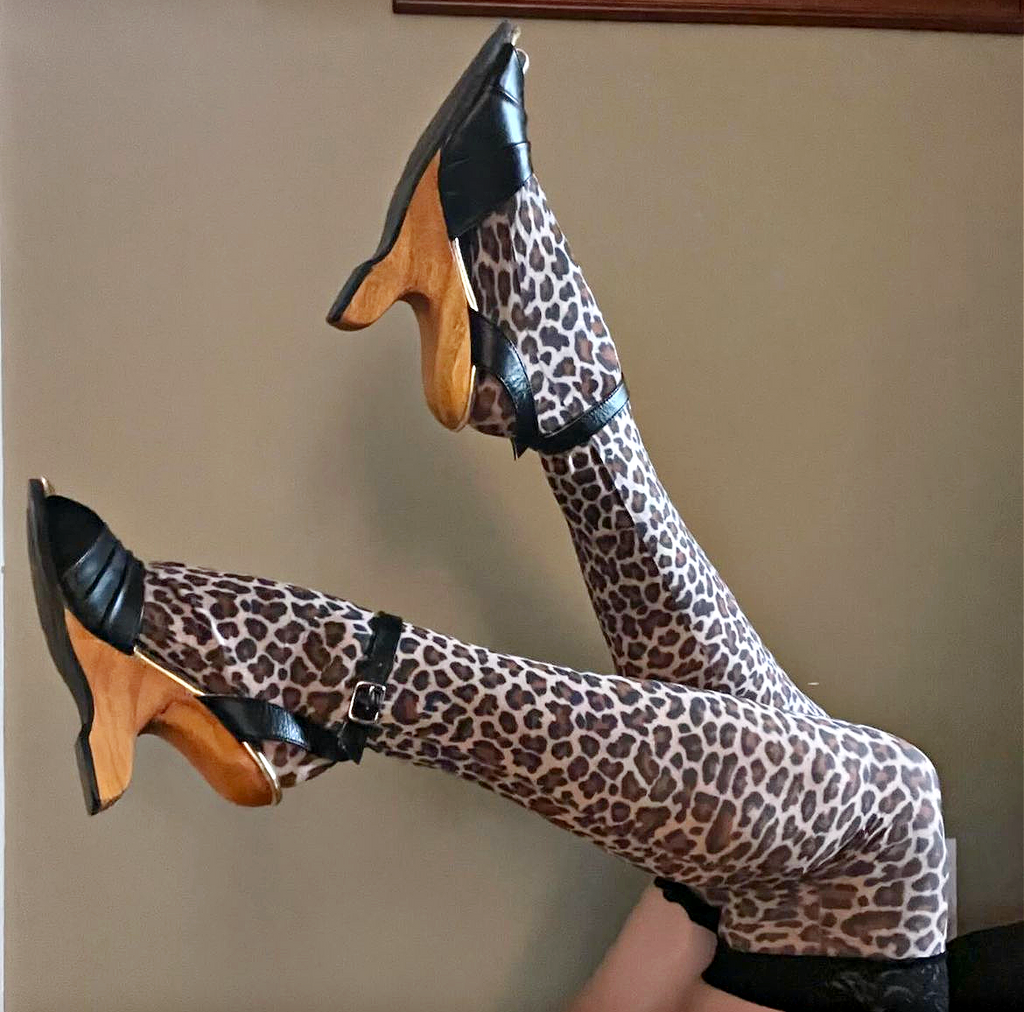 the Boom Boom Wedge - in Black Leather and Suede – Lucky Lou Shoes